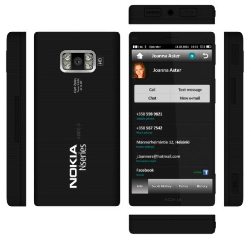 Nokia N10 MeeGo Handset, not That Futuristic (Video) - Concept Phones