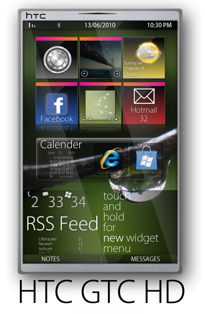 HTC GTC HC, Windows Phone 7 Handset of the Future - Concept Phones