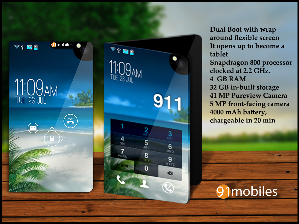 HTC 2 is a Dual Boot Flexible Screen Handset - Concept Phones