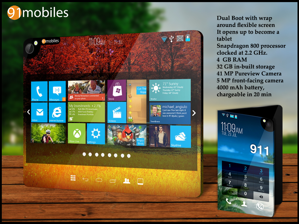HTC 2 is a Dual Boot Flexible Screen Handset - Concept Phones