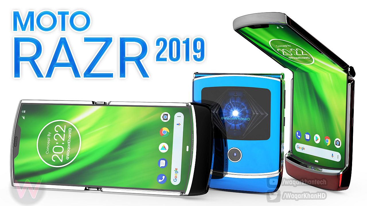 Moto RAZR 2019 Concept Renders Based on Schematics (Video) - Concept Phones