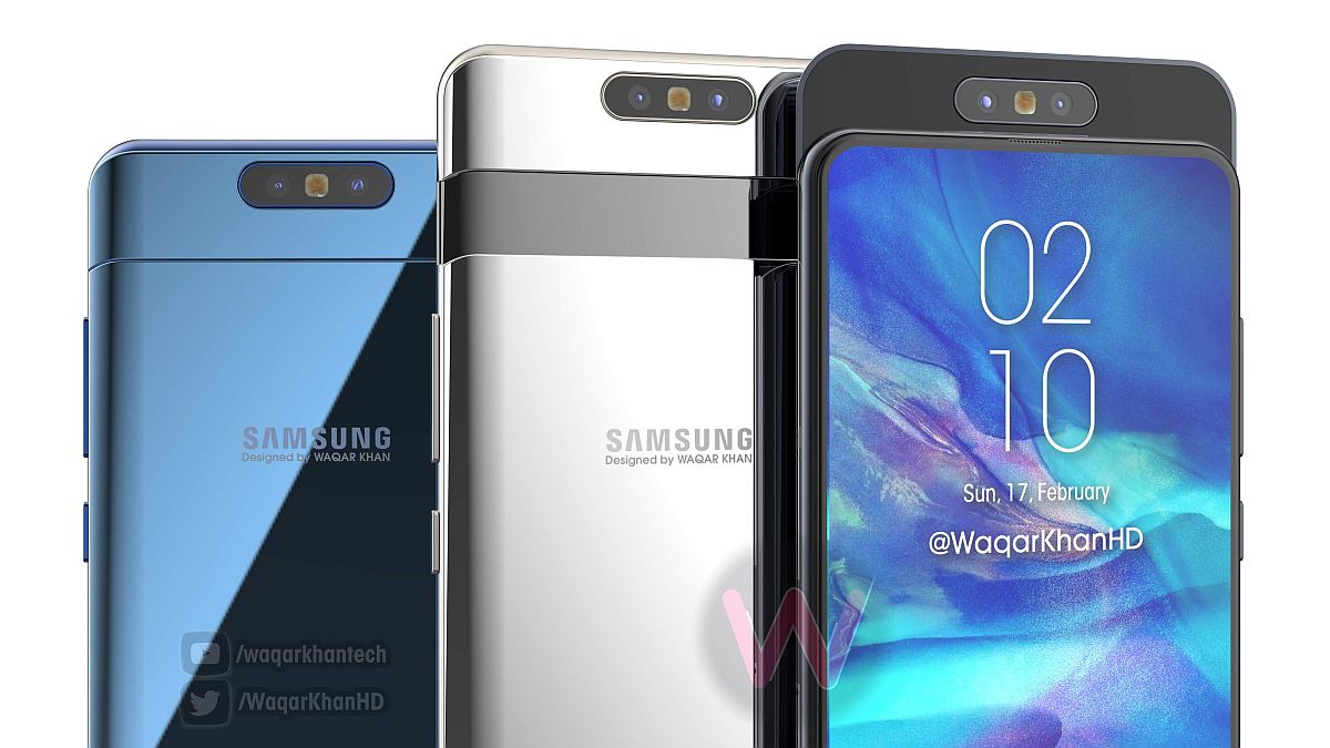 Samsung Galaxy A90 (2019) Sliding and Rotating Camera System Detailed ...
