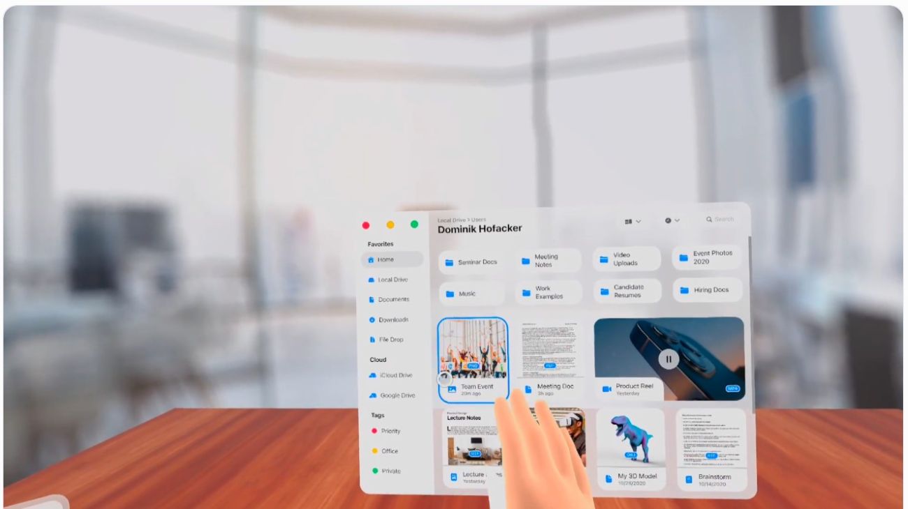 macOS Augmented Reality Concept uses AR Technology to place the OS ...